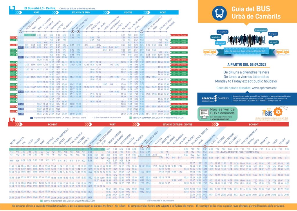 Transporte Público en Cambrils – Cambrils Turisme
